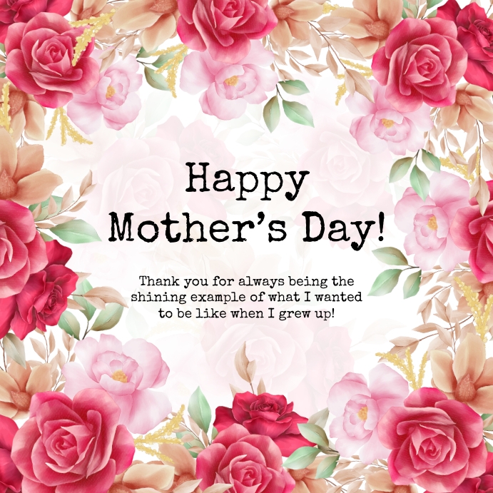 Happy Mothers Day Greetings Instagram Post Template | PosterMyWall