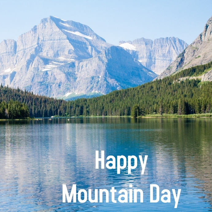 happy Mountain Day, natural scenery Template | PosterMyWall