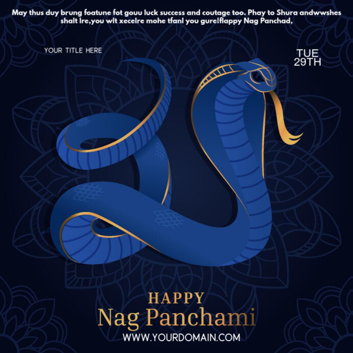 Plantilla de Happy nag Panchami | PosterMyWall