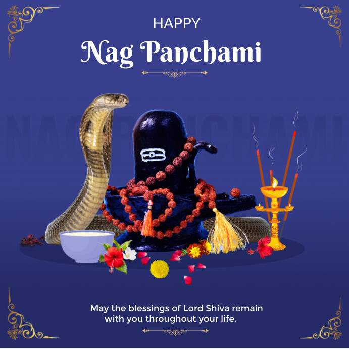 Copy of Happy Nag Panchami Template Instagram Post | PosterMyWall