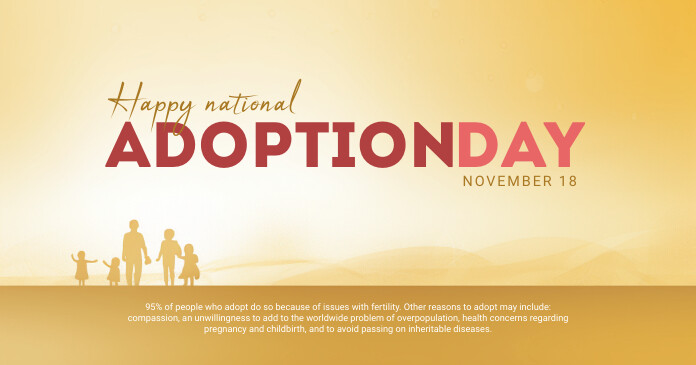 Modèle Happy National adoption day Facebook post | PosterMyWall