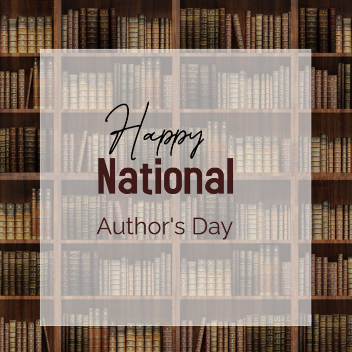 Plantilla de Happy National Author'e Day Design Tesbament | PosterMyWall
