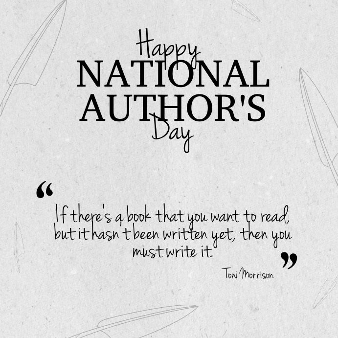 Happy National Author's Day Instagram post Template | PosterMyWall