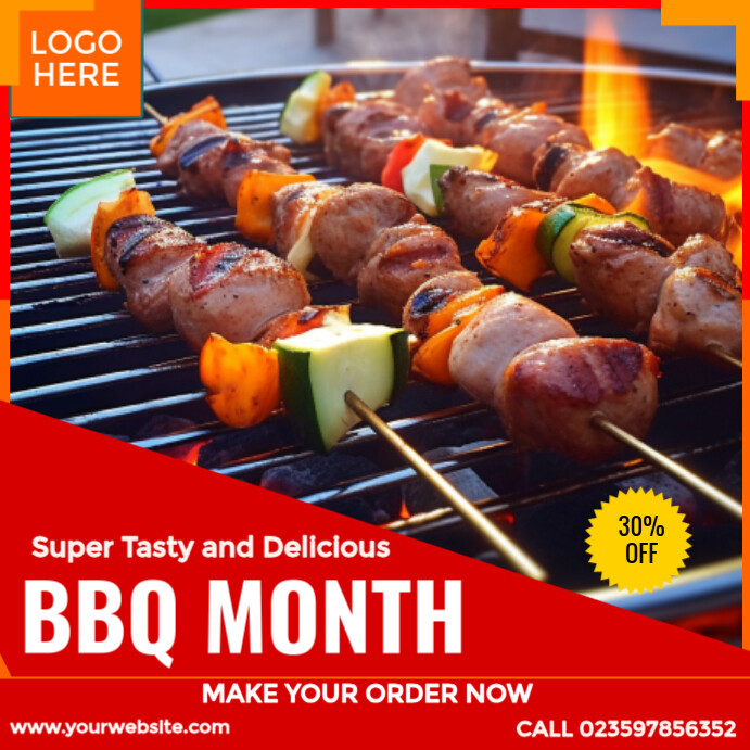 Happy National BBQ Month Template | PosterMyWall