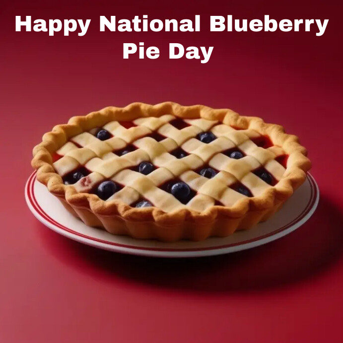Copy of Happy National Blueberry Pie Day | PosterMyWall