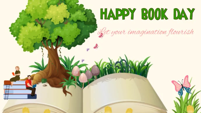 Happy National Book Day Digital Display (16:9 Template | PosterMyWall