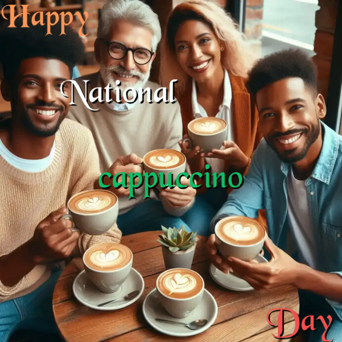 Copy of Happy national cappuccino day | PosterMyWall