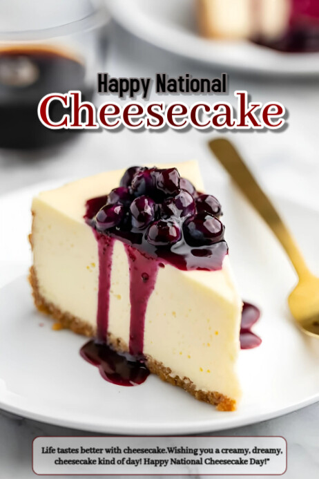 Plantilla de Happy national cheesecake | PosterMyWall