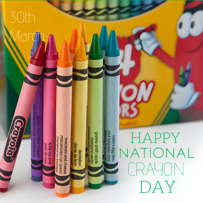 Happy National Crayon Day Instagram Post Template | PosterMyWall