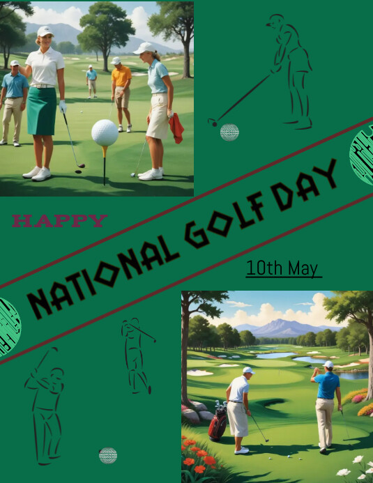 Copy of Happy National Golf Day poster template | PosterMyWall