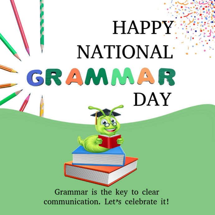 Happy National Grammar Day Template | PosterMyWall