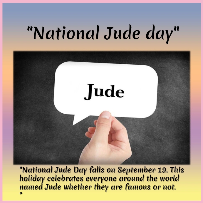 Modèle happy national jude day instagram post | PosterMyWall