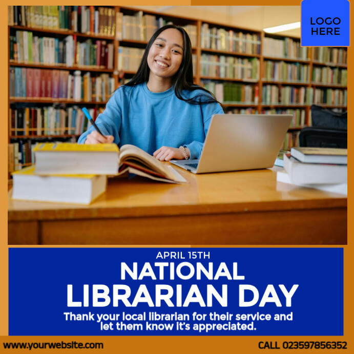 Copy of Happy National Librarian Day | PosterMyWall
