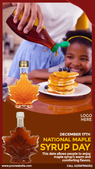 Copy of Happy National Maple Syrup Day | PosterMyWall