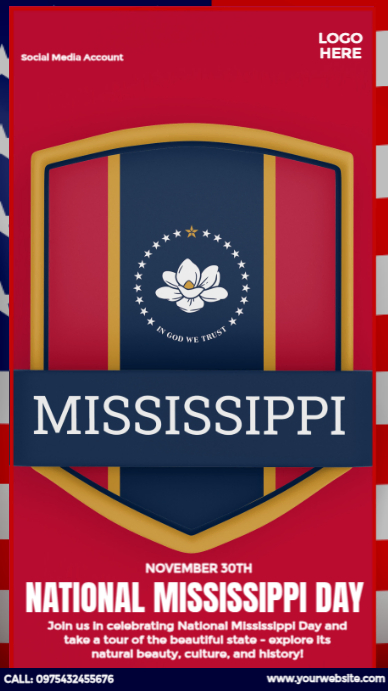 Happy National Mississippi Day Template | PosterMyWall