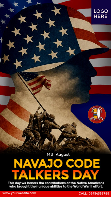 Plantilla de Happy National Navajo Code Talkers Day | PosterMyWall