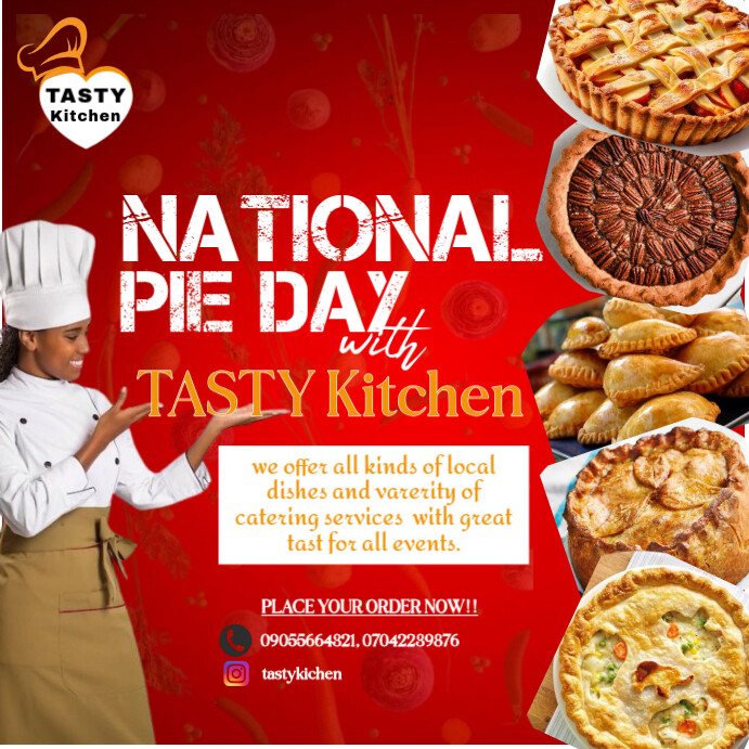 HAPPY NATIONAL PIE DAY Templat | PosterMyWall