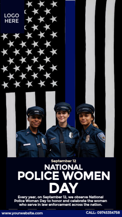 Copy of Happy National Police Woman Day | PosterMyWall