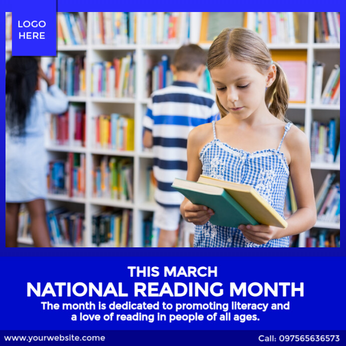 Copy of Happy National Reading Month | PosterMyWall