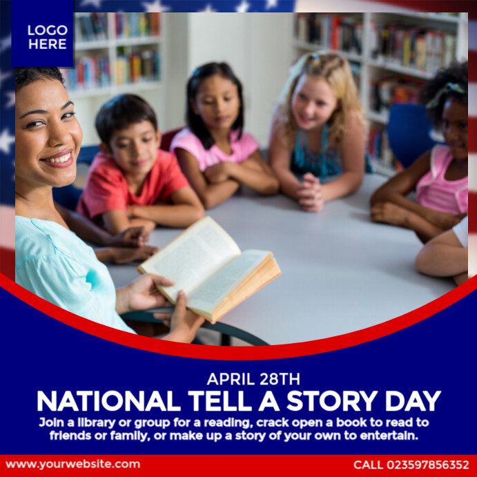 Happy National Tell A Story Day Template | PosterMyWall