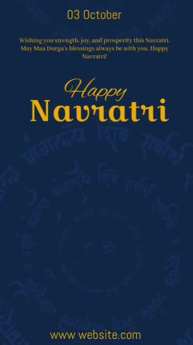 Happy Navratri day post Template | PosterMyWall