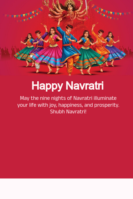 happy navratri Template | PosterMyWall
