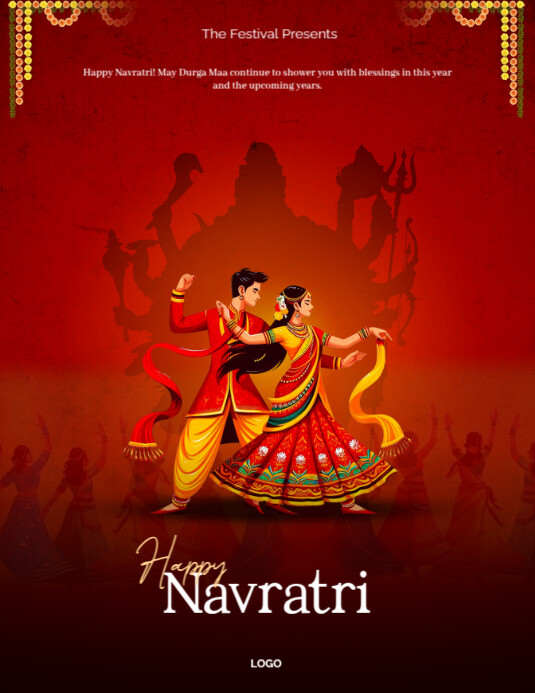 Copy of Happy navratri Garba flyer | PosterMyWall