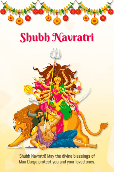 Happy Navratri Poster Template | PosterMyWall