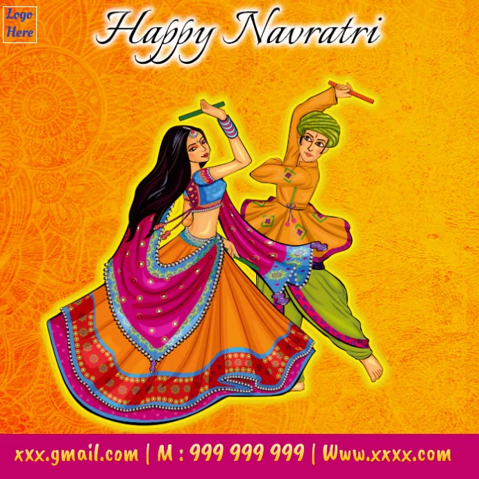Happy Navratri wishes Template | PosterMyWall