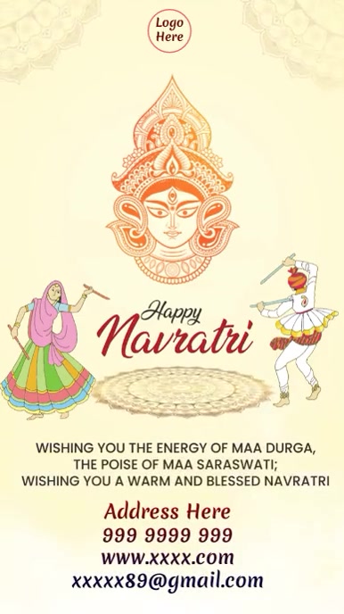 Copy of Happy Navratri Wishes Template | PosterMyWall