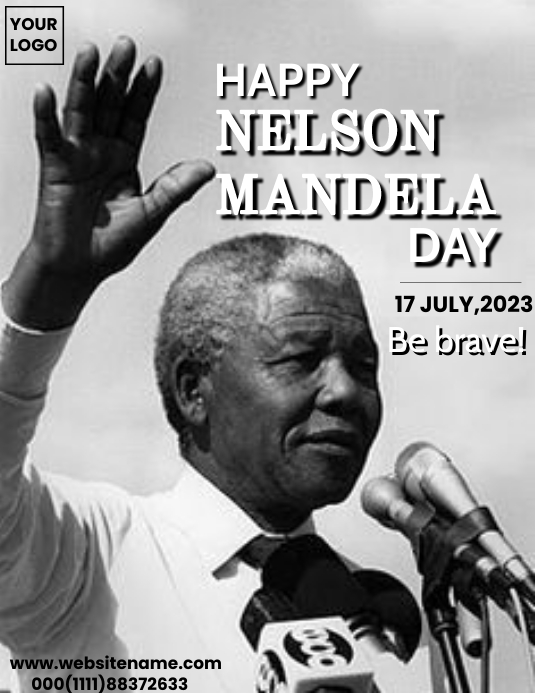 Plantilla de happy nelson mandela day poster | PosterMyWall