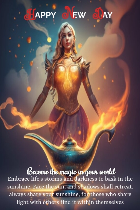 Modèle Happy new day flyer template | PosterMyWall