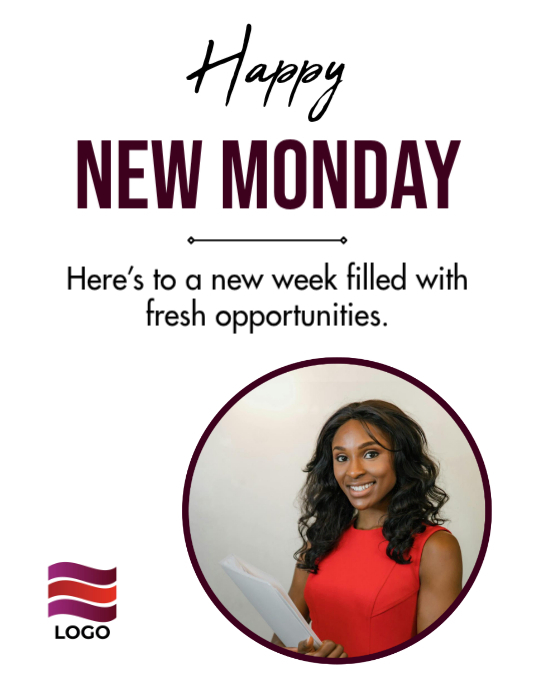 Happy New Monday Motivational Corporate Social Media Post with ...