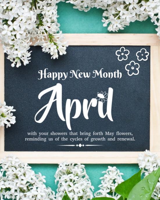 Happy new month april, Template | PosterMyWall