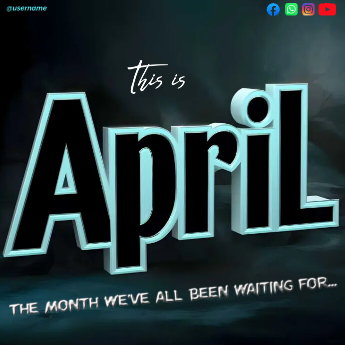 Happy New Month April Design Template | PosterMyWall