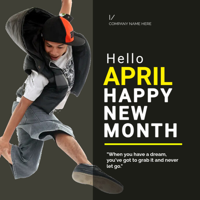 Plantilla de happy new month April flyer | PosterMyWall