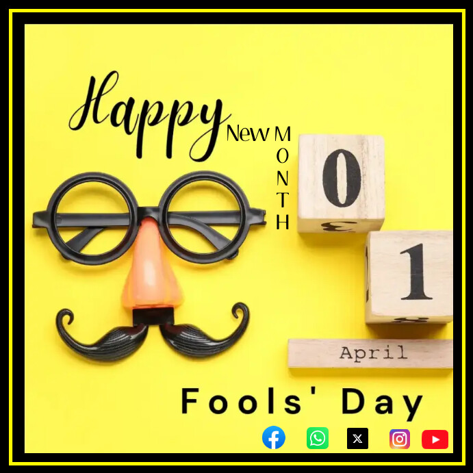 Happy New Month April Fools' Template | PosterMyWall