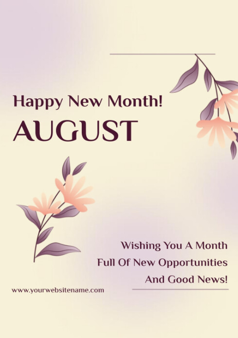 Copy of Happy New Month August | PosterMyWall