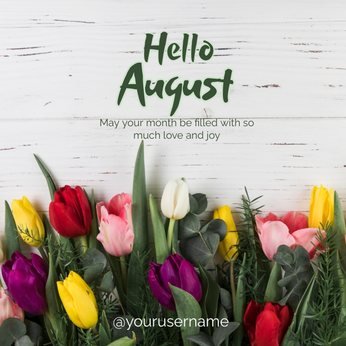 Happy New Month August Template | PosterMyWall
