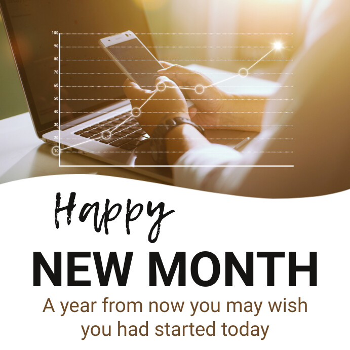 Copy of happy new month corporate template | PosterMyWall