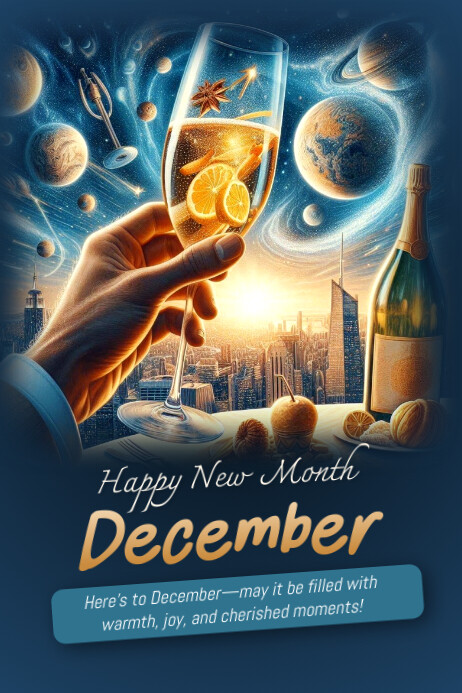 Copy of Happy new month December | PosterMyWall