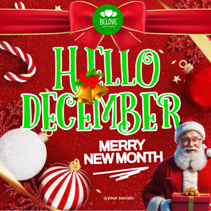Happy New month December Template | PosterMyWall