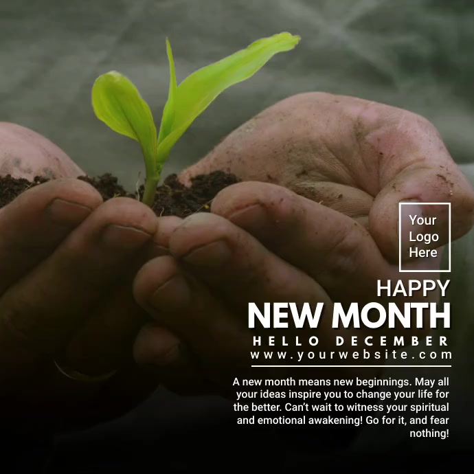 Happy New Month December IG flyer (1) Template | PosterMyWall