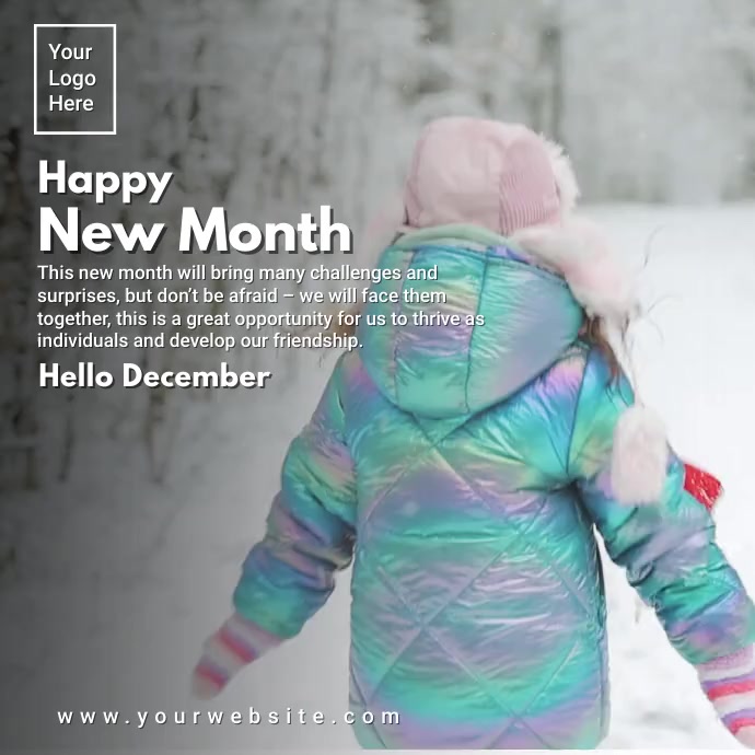 Happy New Month December IG flyer Template | PosterMyWall
