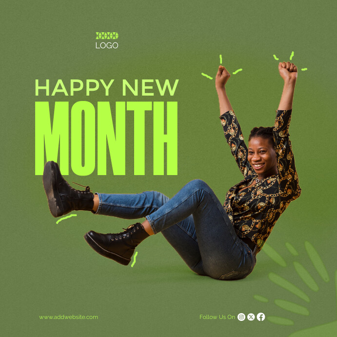 Happy New Month Design Post Template | PosterMyWall