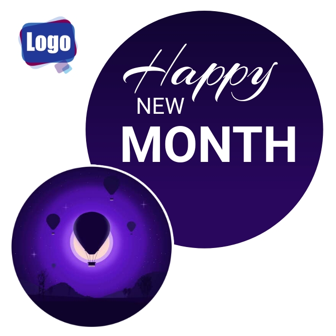Happy new month เทมเพลต | PosterMyWall