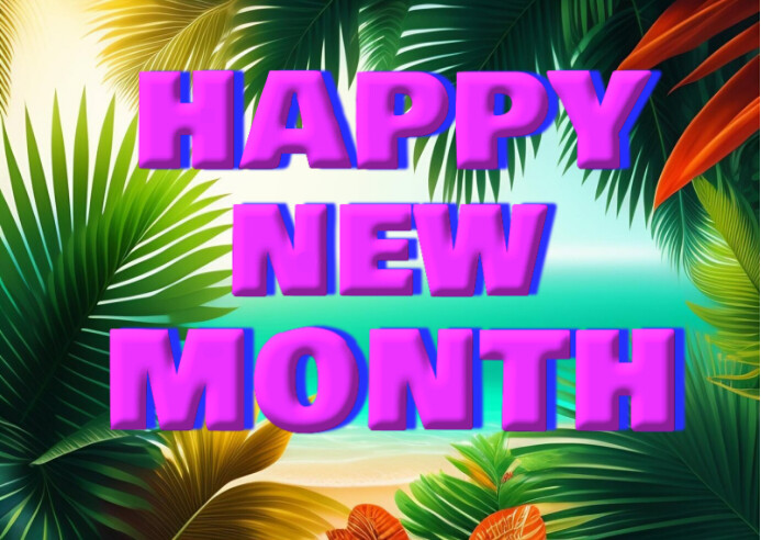 Plantilla de happy new month | PosterMyWall