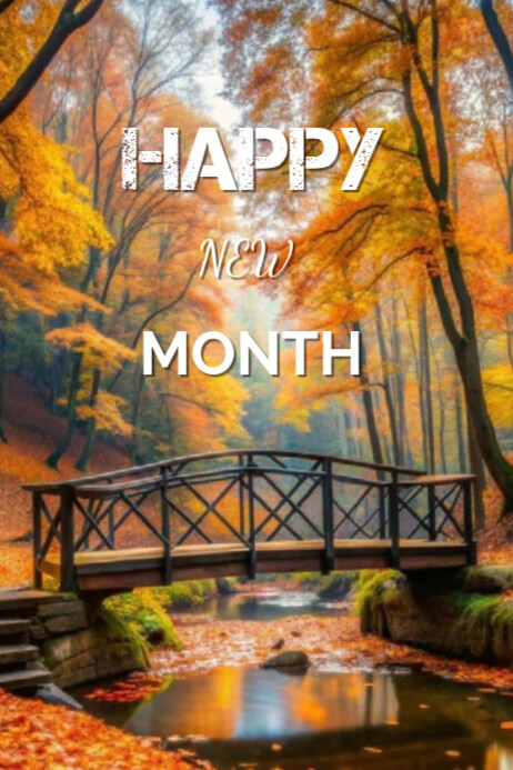 Modèle Happy new month | PosterMyWall