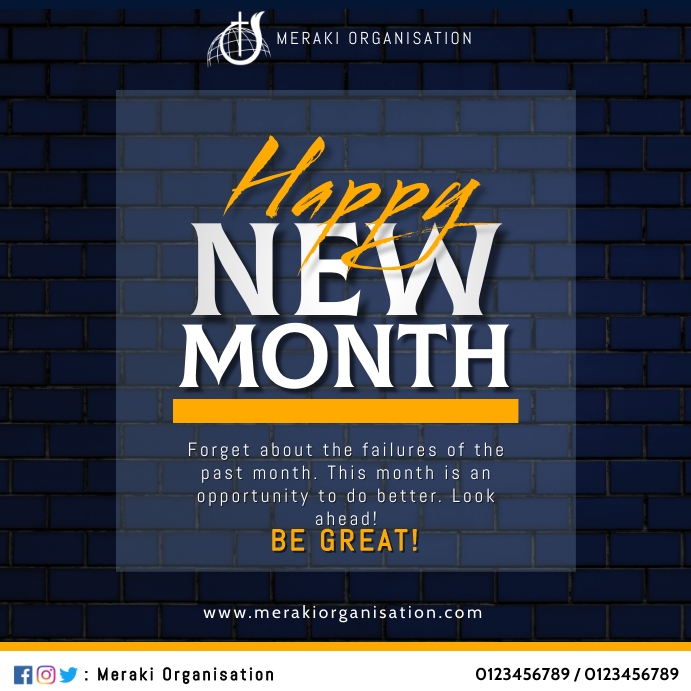 Happy new month Template | PosterMyWall