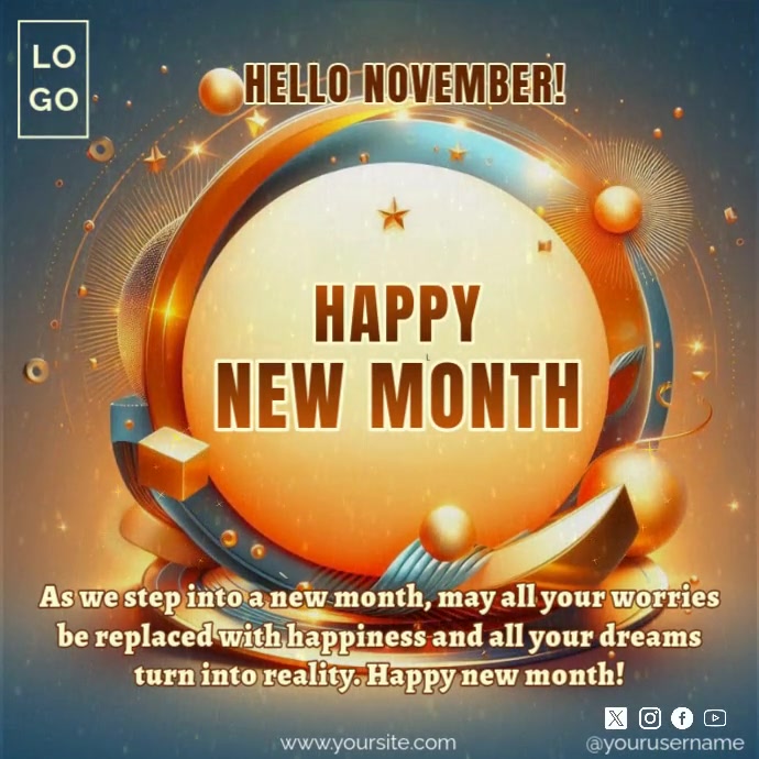 Happy New Month Template | PosterMyWall